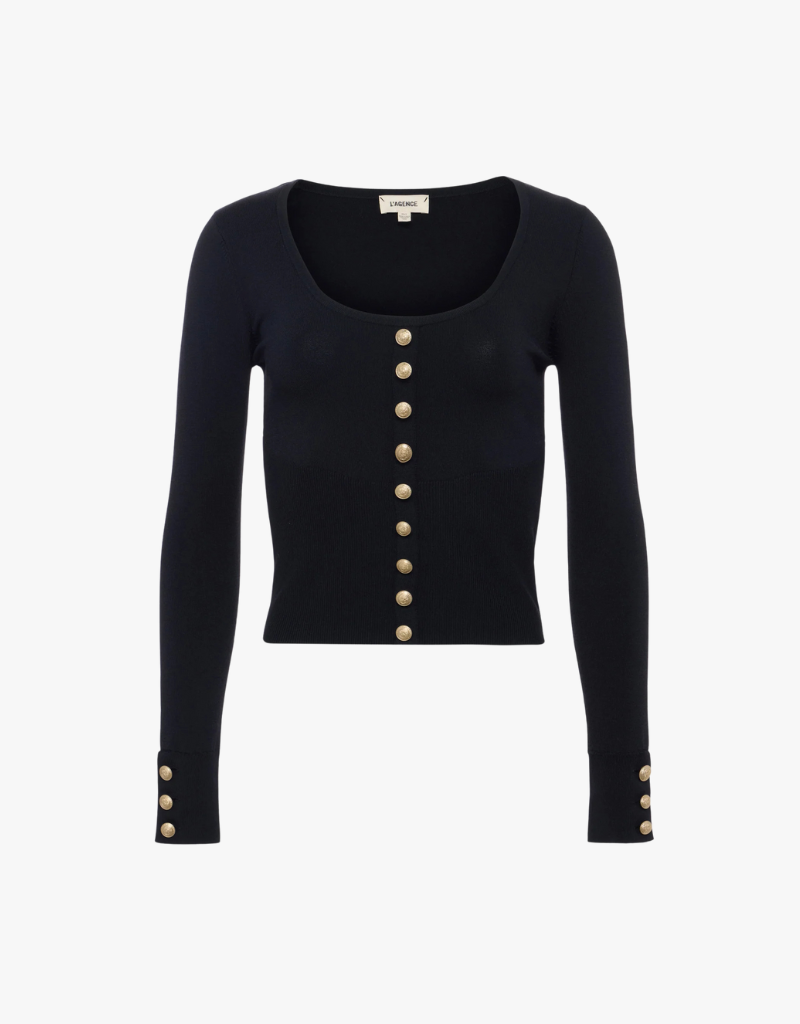 Black Lanetta Topigan by L'agence - Ambiance Boutique – Ambiance Luxury ...