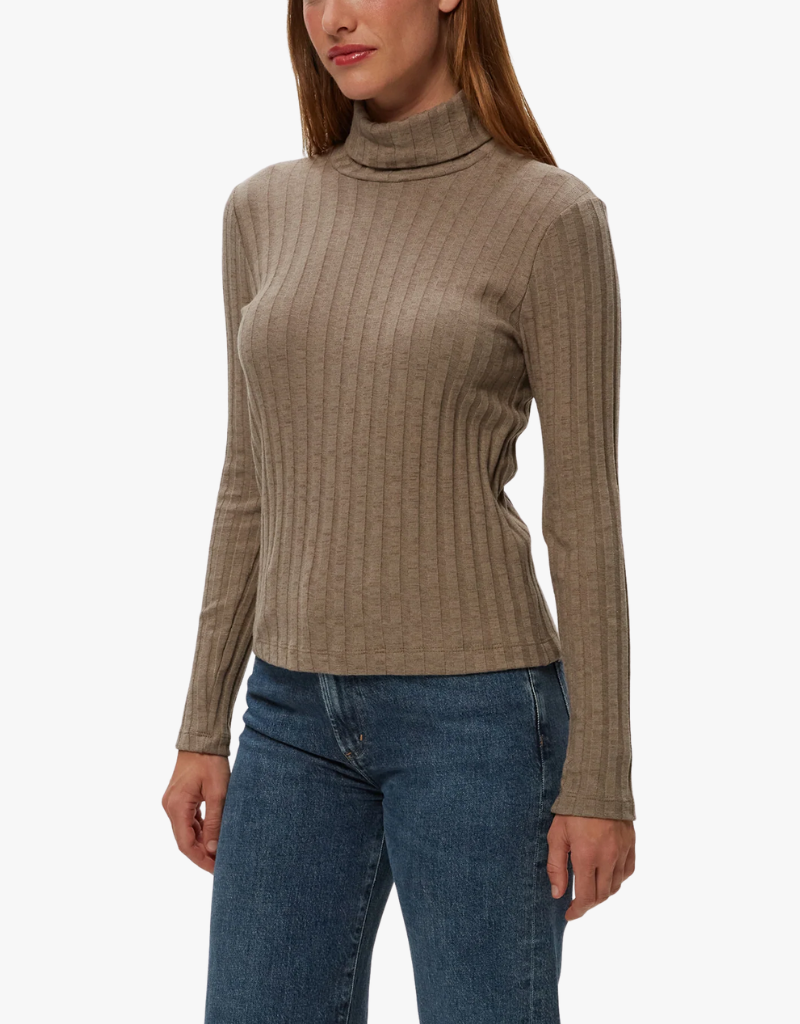 Brown Stars Riley Turtleneck Shirt by Michael Stars - Ambiance Luxury ...