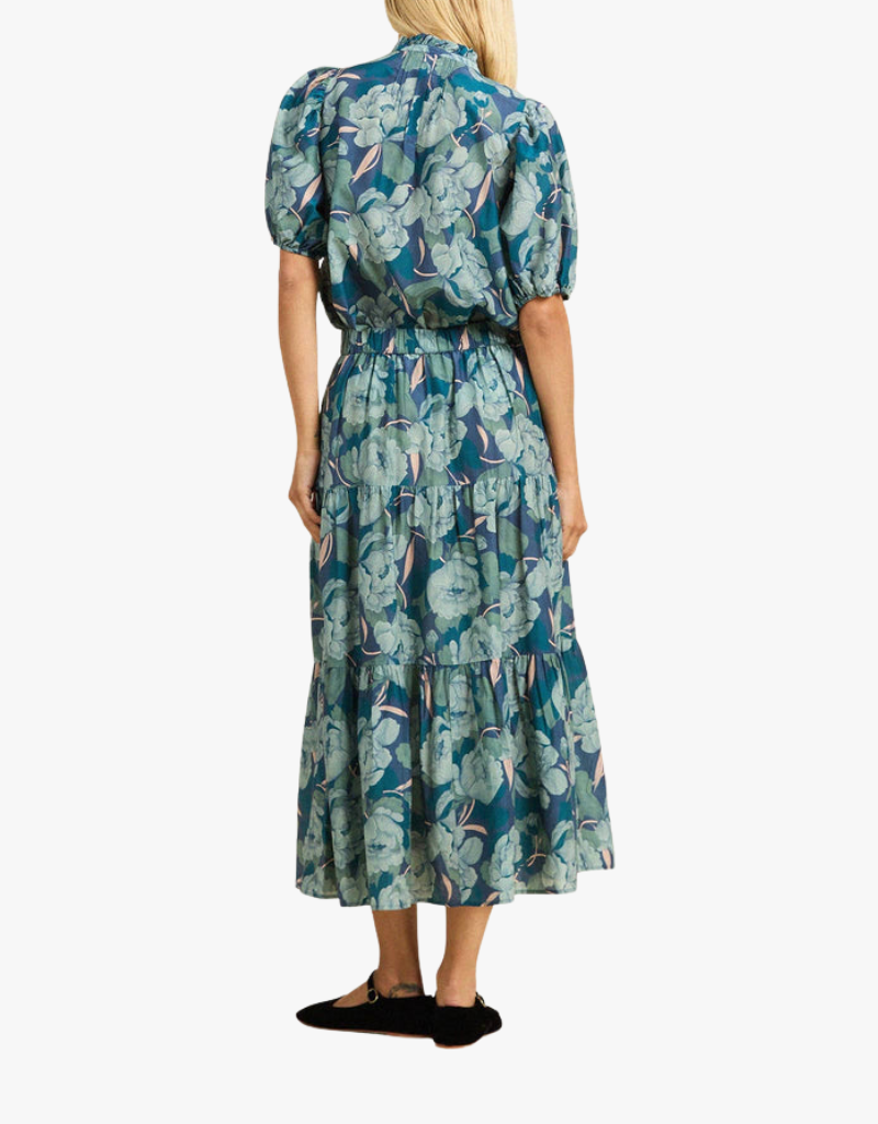 Teal Green Hushed Shadow Mira Blouse by Trovata - Ambiance Luxury Boutique