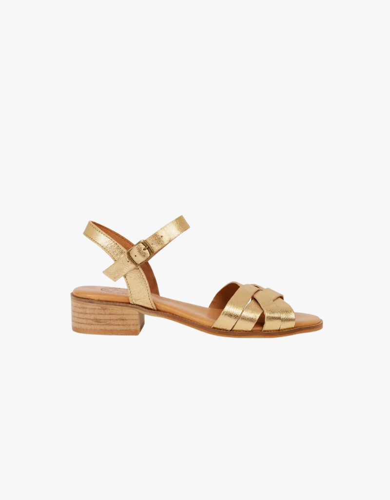 Gold Heeled Shepherdess Leather Sandal by Penelope Chilvers - Ambiance ...